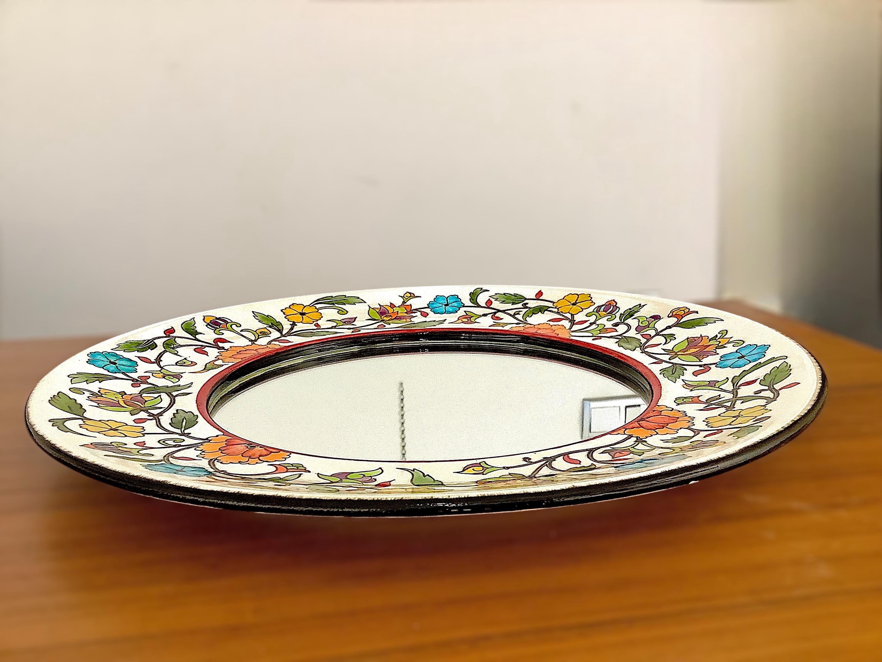 Traditional Turkish Art Cini, Handmade Mirror - Etsy
