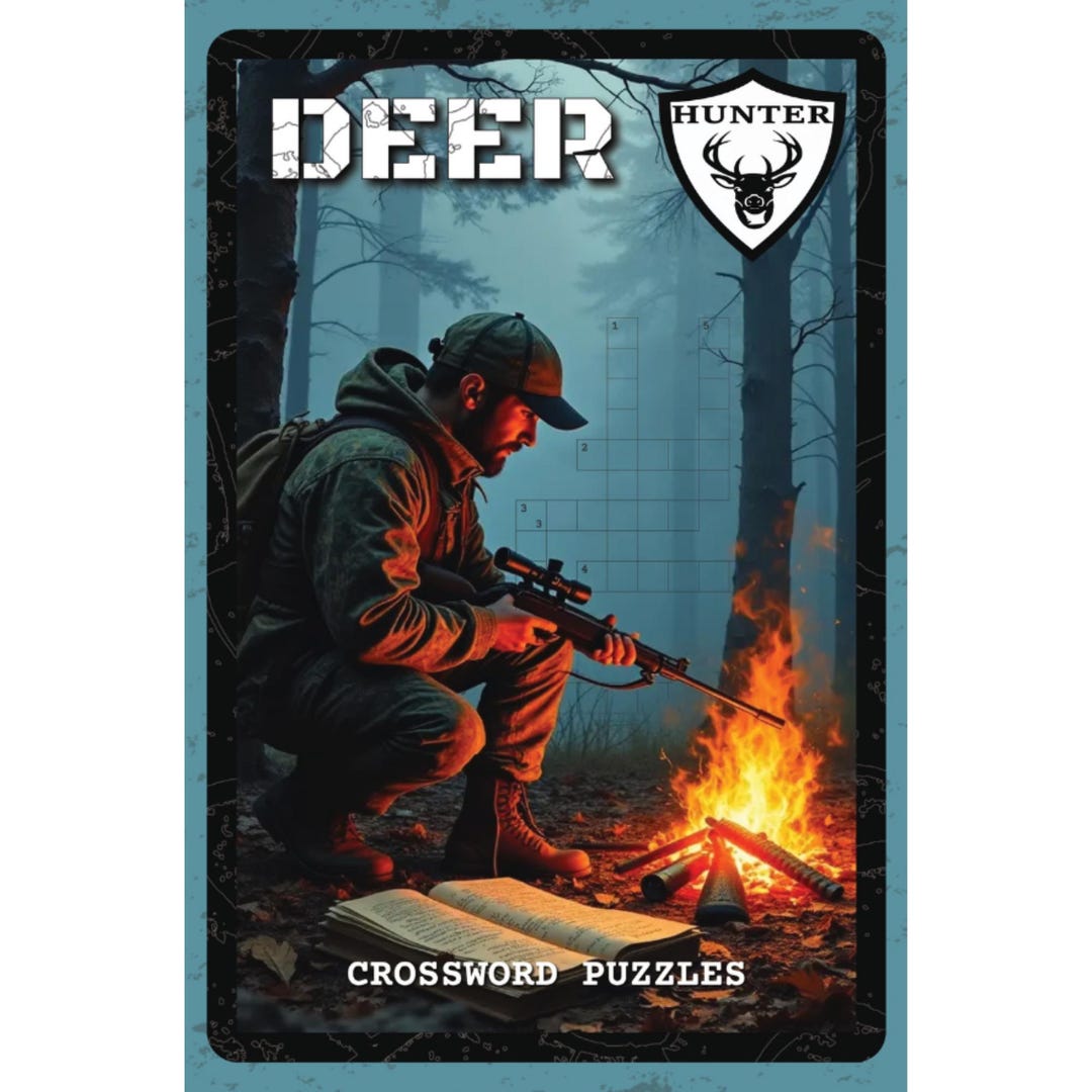 Deer Hunter Crossword Puzzle Book | 60 Hunting Word Games (PDF Download ...