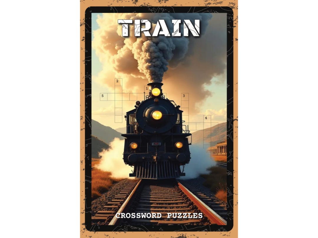 Train Crossword Puzzle Book | Rail Word Game (PDF Download) - Etsy