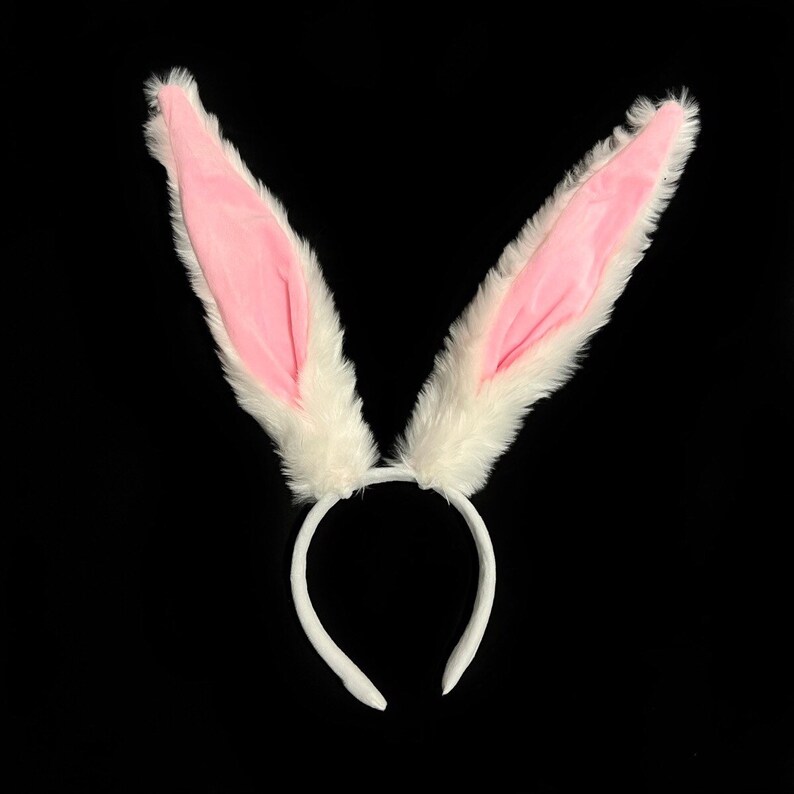 Huge White Bunny Ears Headband Hairband Cosplay Accessories - Etsy