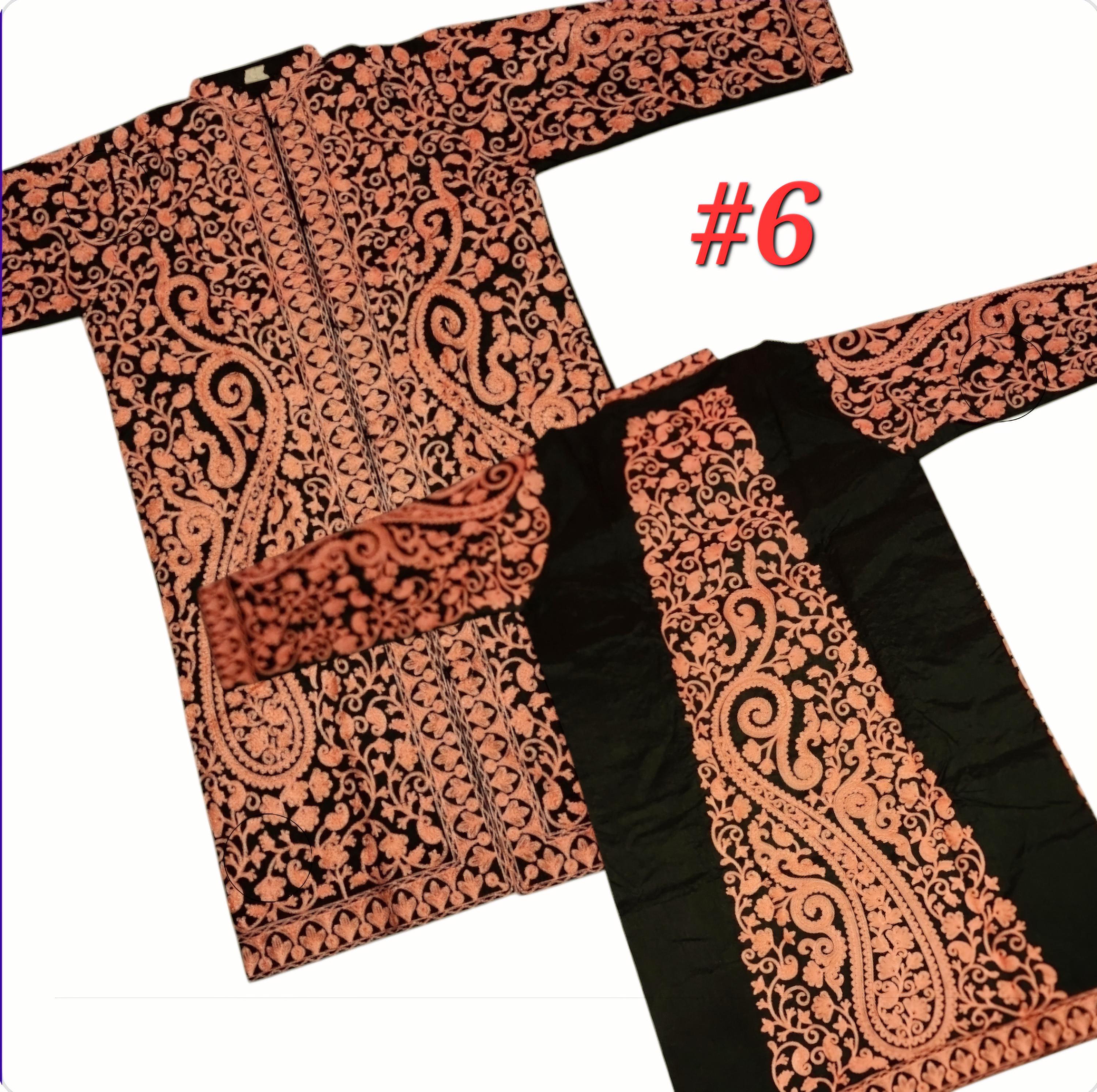Elegant Traditional Embroided Long Coat/ Gown Made on Silk Mix Fabric ...