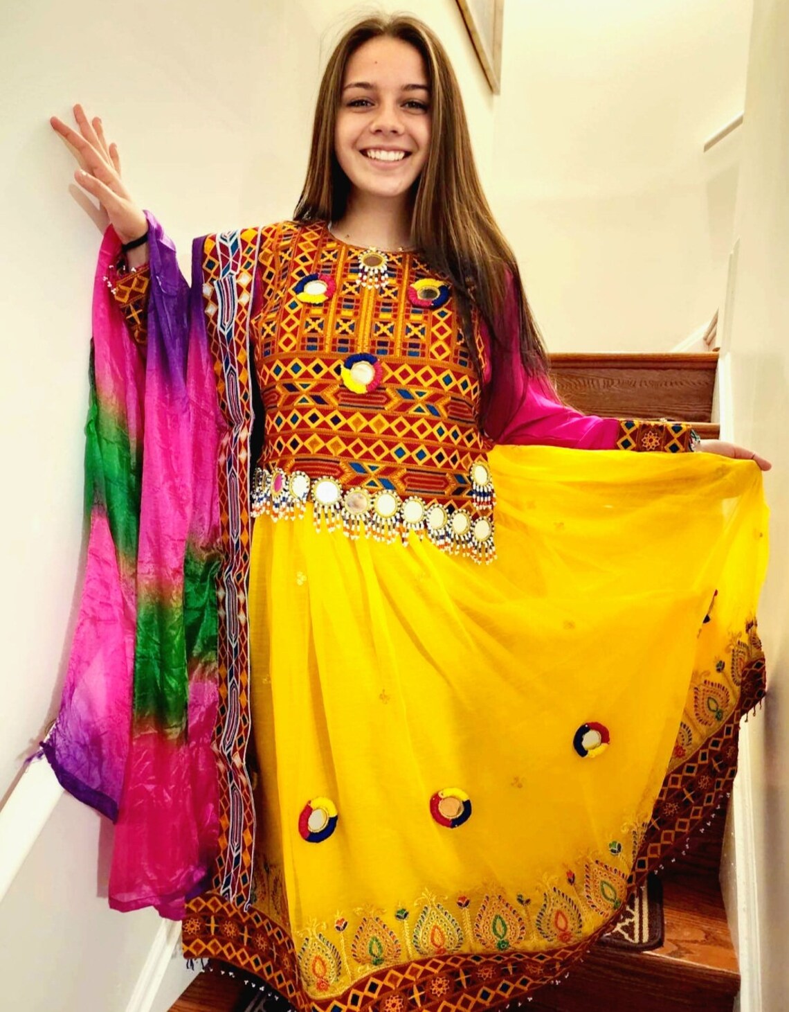 Embroidered Afghan Kuchi Dress With Chaddar - Etsy