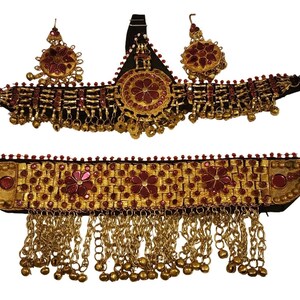 Afghan Traditional Kuchi Jewelry Set Including Necklace, Mathapati ...
