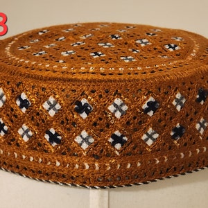 Embroidered Kufi Cap, Traditional Round Hat (22 & 22.5 Inches) - Etsy