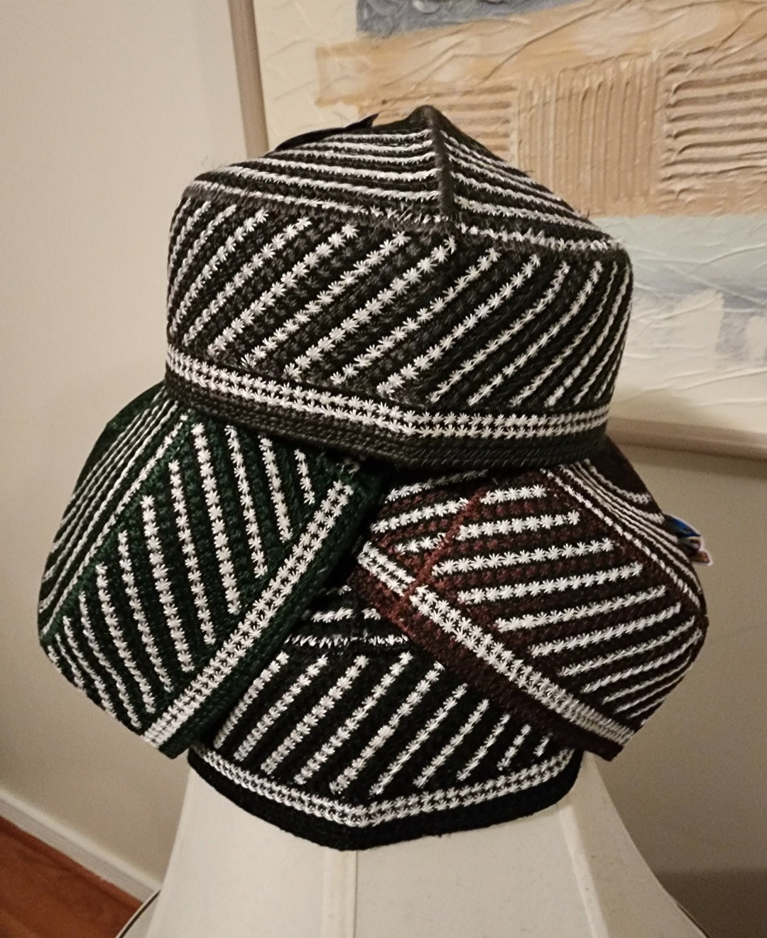 Traditional Embroided Round Cap for Men/women. Free Shipping Throughout ...