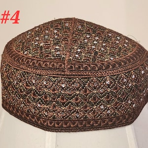 Traditional Embroided Round Cap for Men. Sizes 22" & 22.5". Free ...