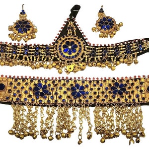 Afghan Traditional Kuchi Jewelry Set Including Necklace, Mathapati ...