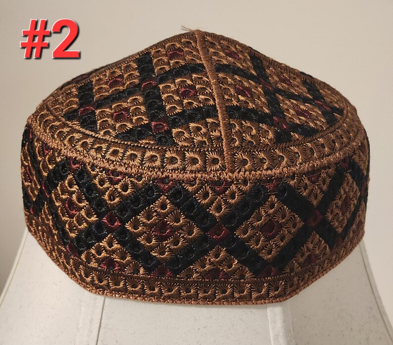 Embroidered Round Cap, Traditional Design (22 Inches) - Etsy