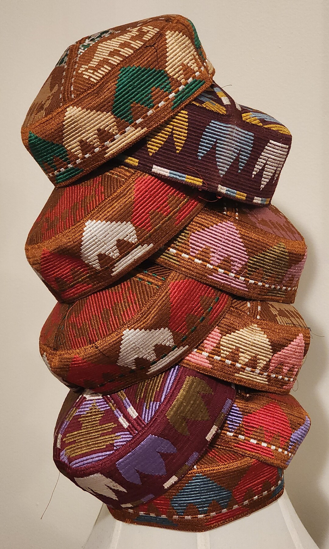 Traditional Uzbek/turkmen Silk Thread Embroided Cap for Men/women. Size ...