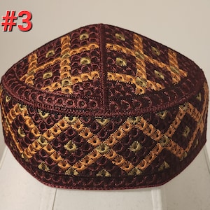 Embroidered Round Cap, Traditional Design (22 Inches) - Etsy