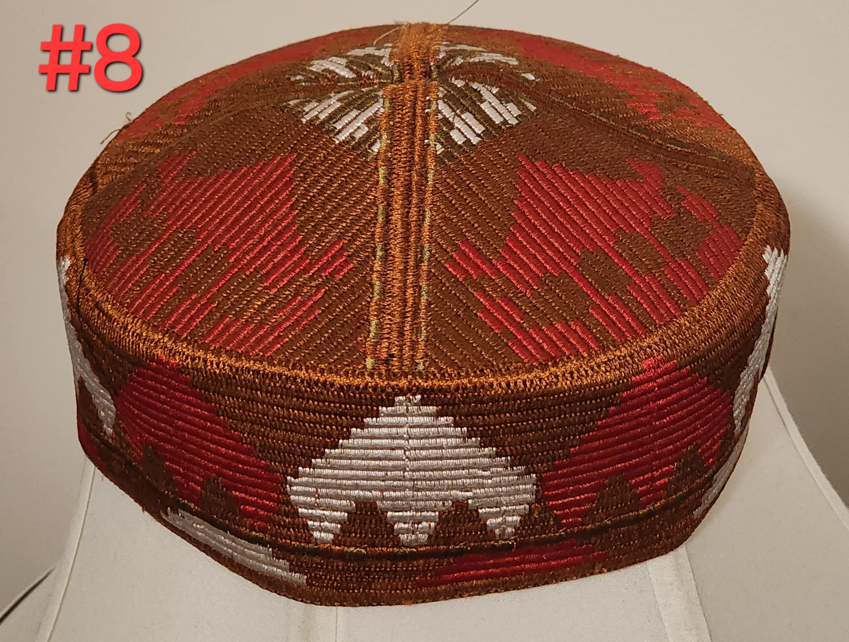 Traditional Uzbek/turkmen Silk Thread Embroided Cap for Men/women. Size ...