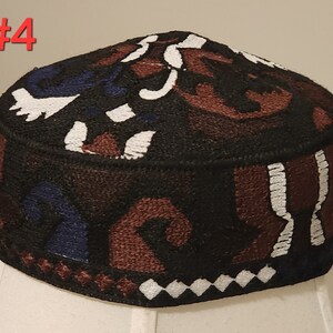 Embroidered Round Cap, Traditional Folk Design (large, 23-23.5 Inches ...
