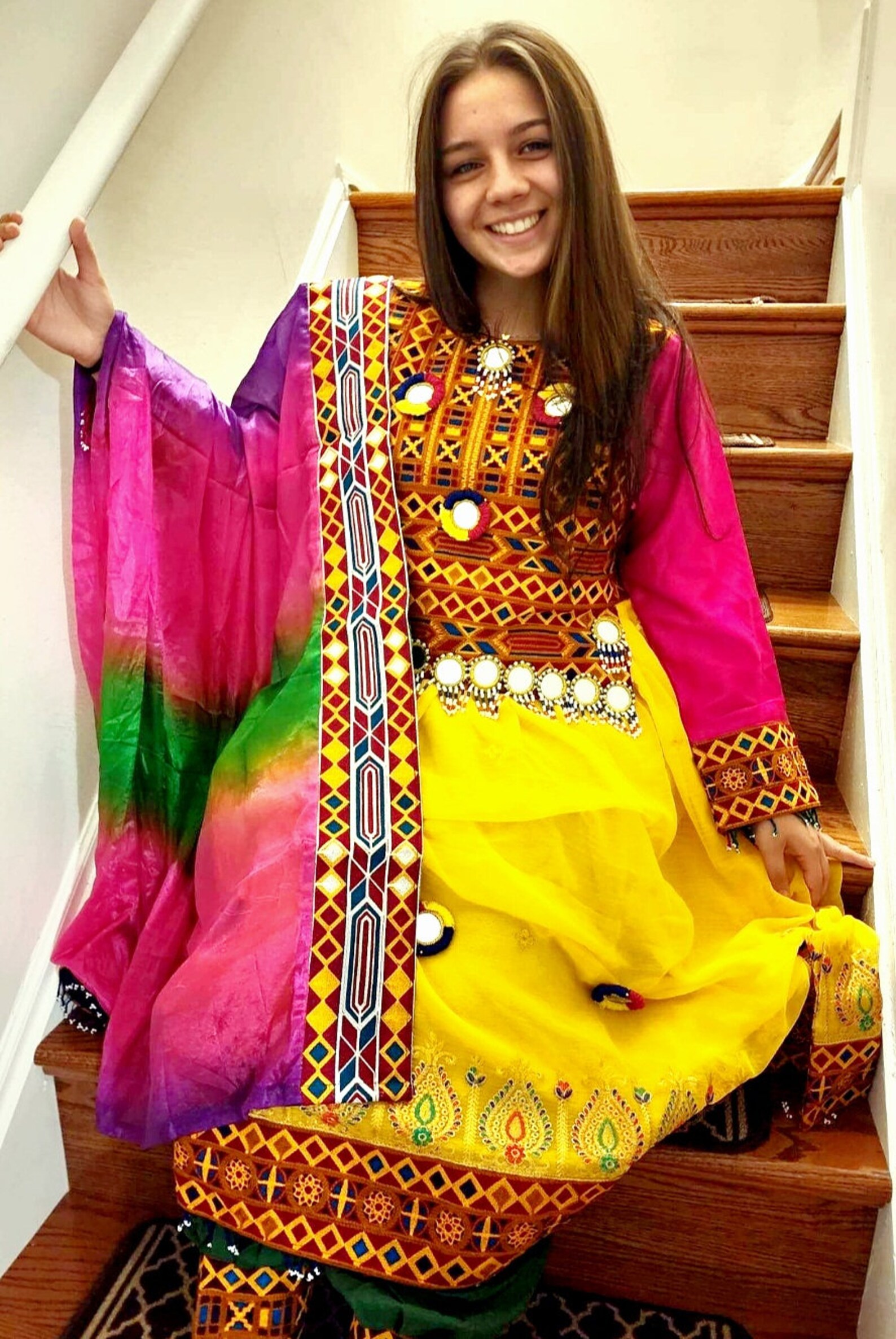 Embroidered Afghan Kuchi Dress With Chaddar - Etsy