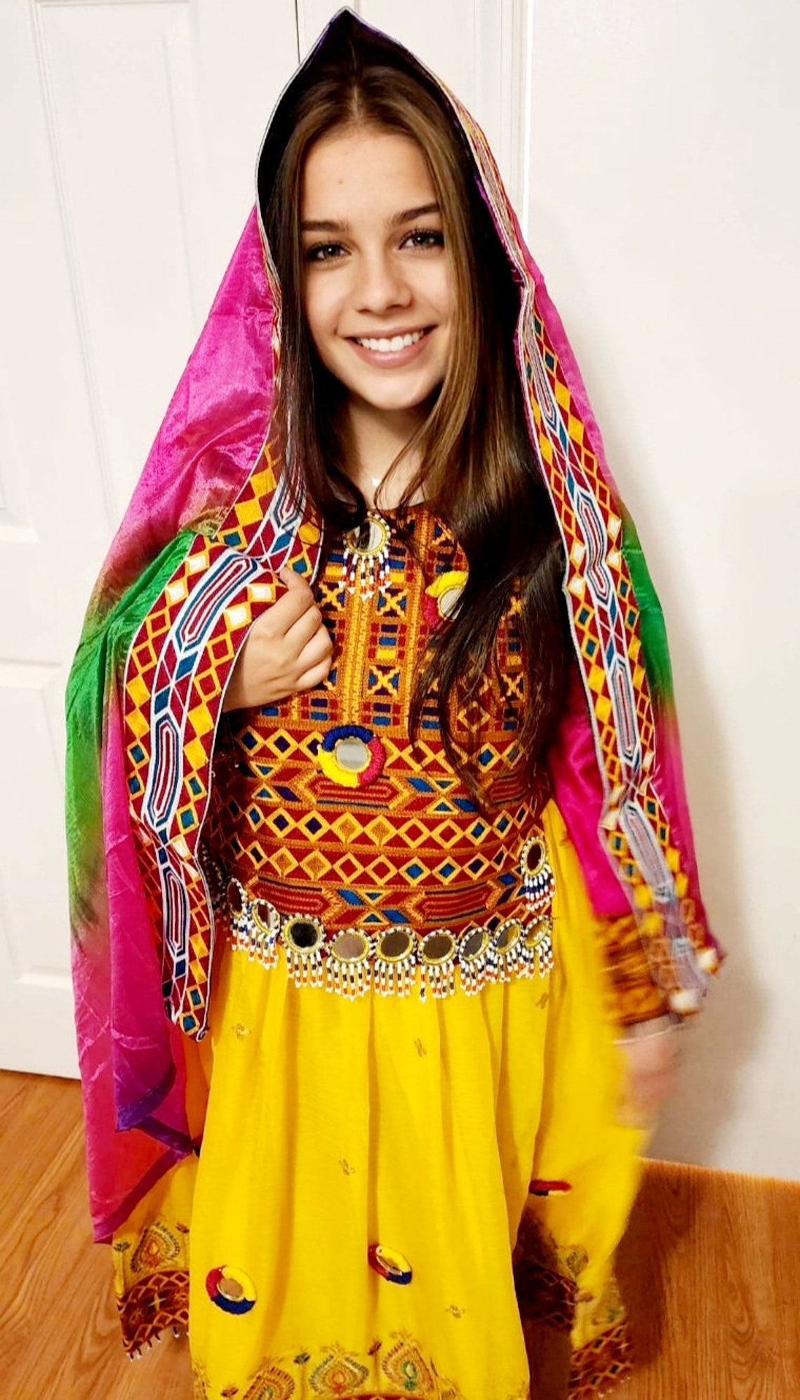 Embroidered Afghan Kuchi Dress With Chaddar - Etsy
