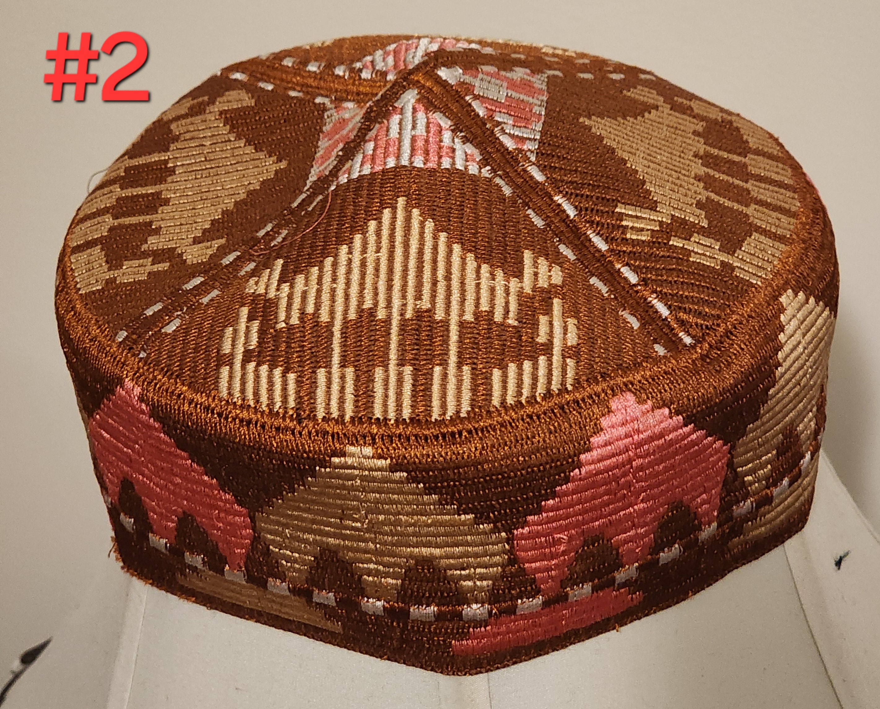 Traditional Uzbek/turkmen Silk Thread Embroided Cap for Men/women. Size ...