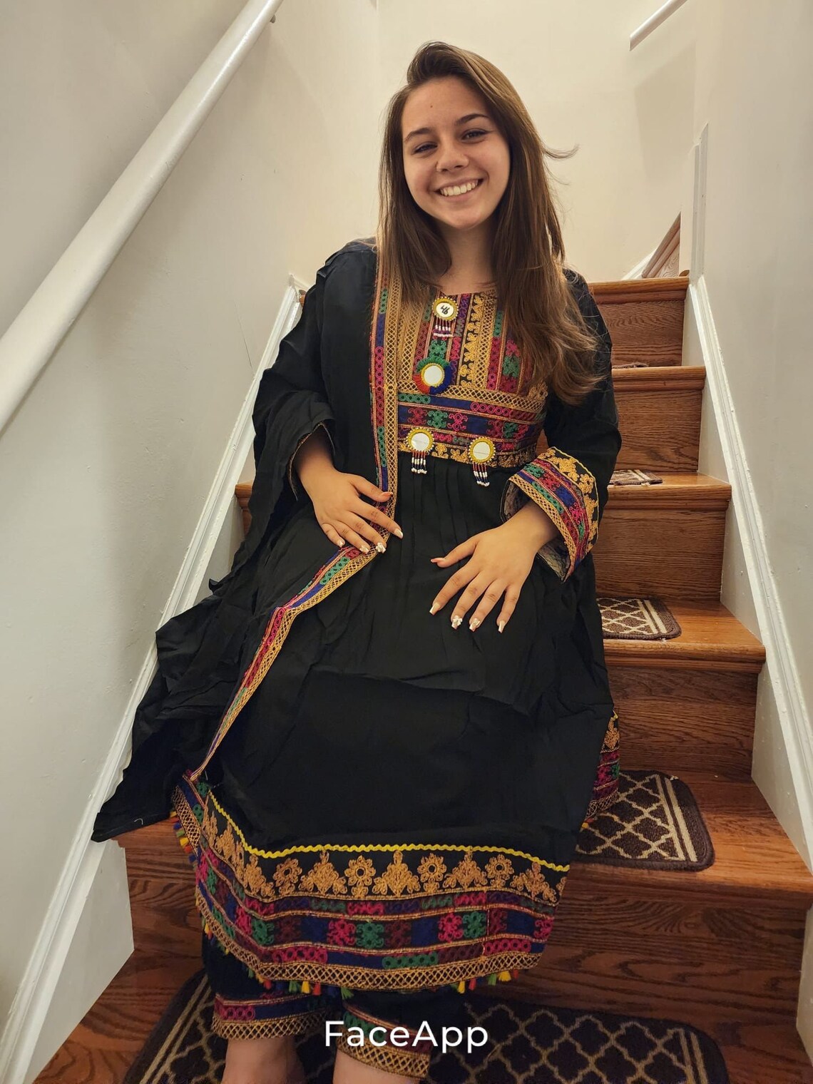 Afghan Kuchi Embroided Dress Including Shirt, Trouser and Chaddar ...