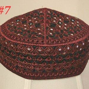 Traditional Embroided Round Cap for Men. Sizes 22" & 22.5". Free ...