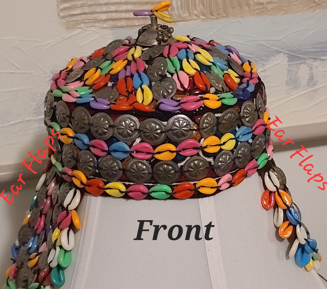 Traditional Afghani Mongolian Turkish Cap With Cowry Work. Free ...