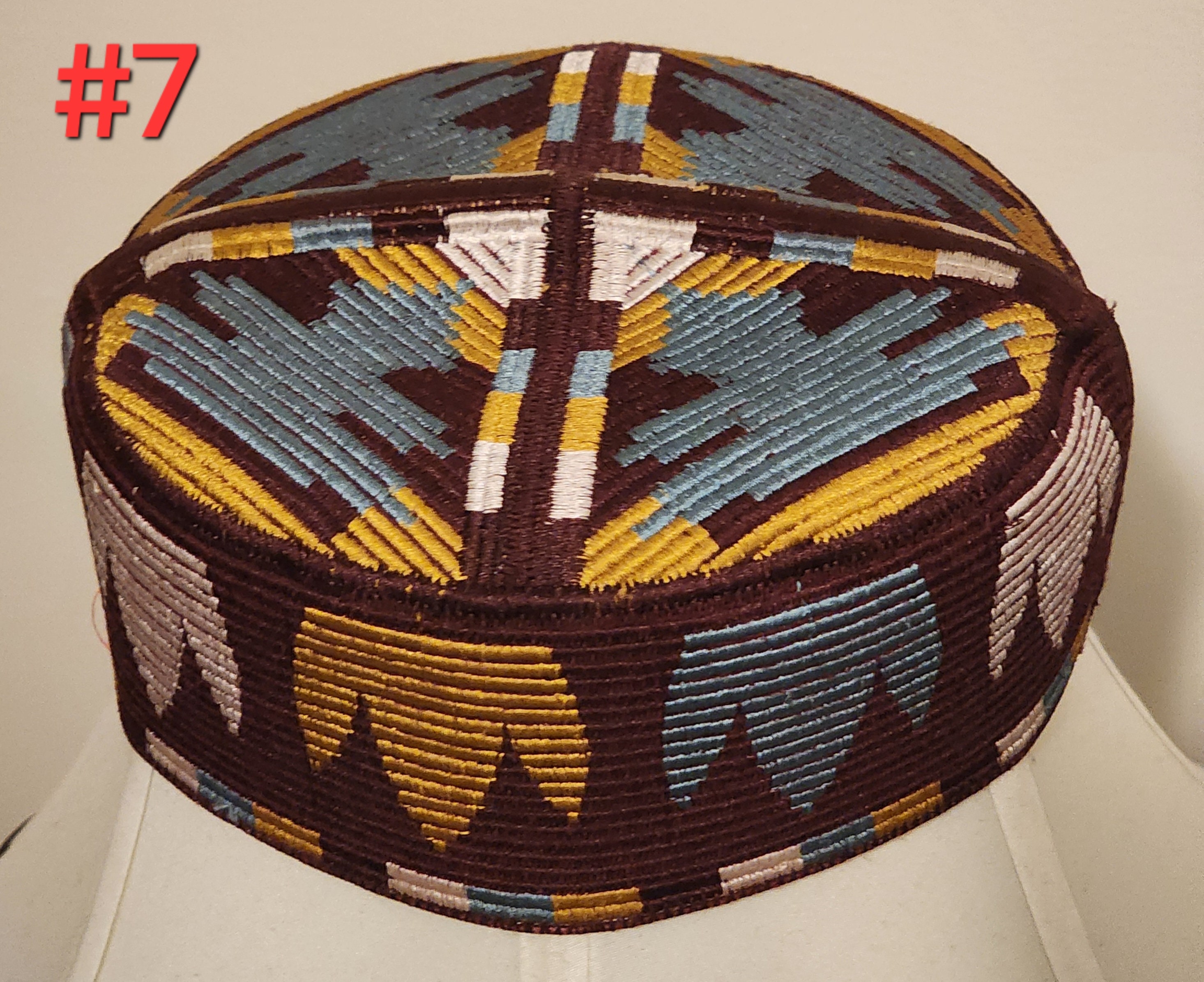 Traditional Uzbek/turkmen Silk Thread Embroided Cap for Men/women. Size ...