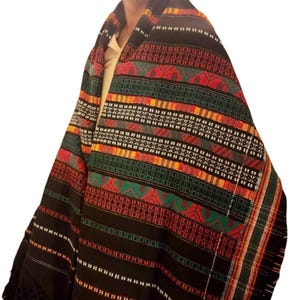 Handwoven Woolen/nylon Afghan, Balochi, Swati Shawl, Patoo. Width 48 ...