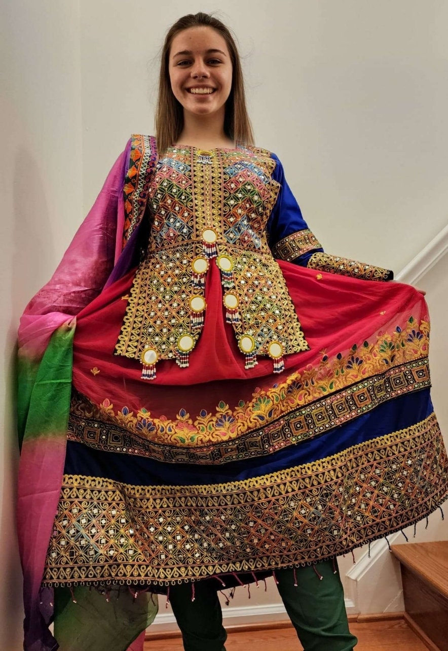 Traditional Afghan Kuchi Embroided Women Dress Including Shirt, Trouser ...