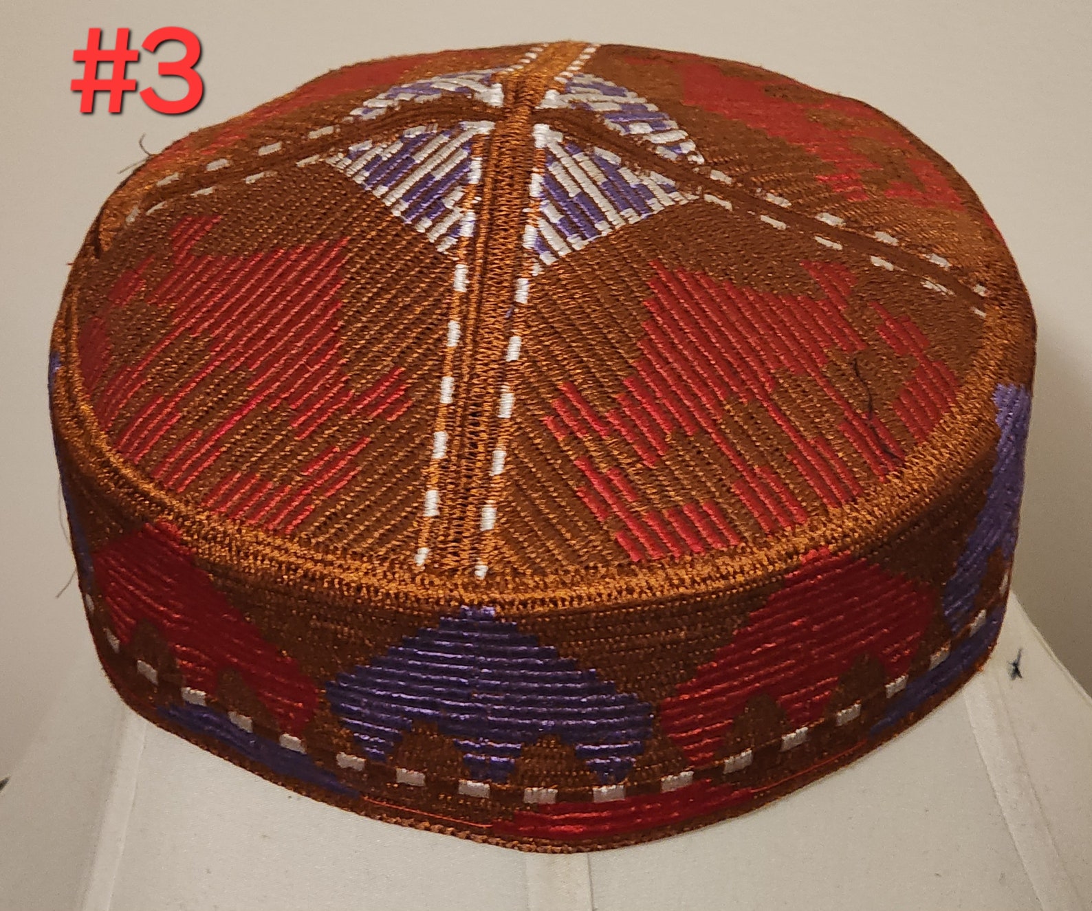Traditional Uzbek/turkmen Silk Thread Embroided Cap for Men/women. Size ...