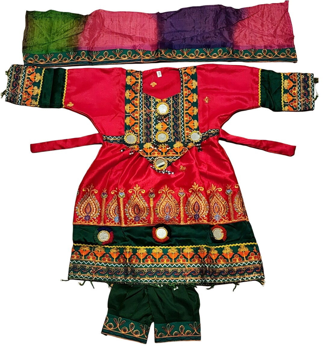 Afghan Traditional Embroided Kuchi Dress Includes Shirt, Trouser and ...