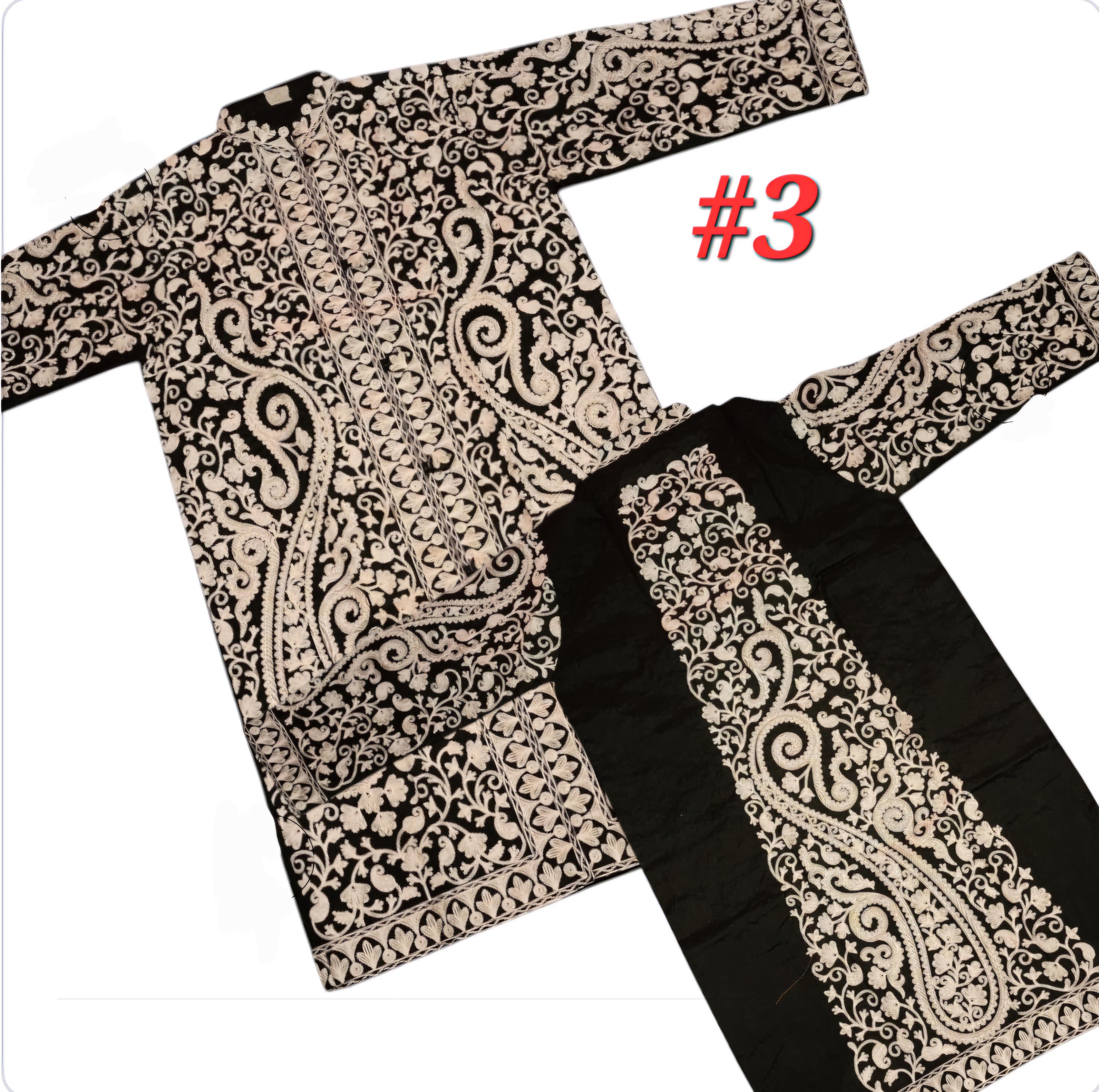 Elegant Traditional Embroided Long Coat/ Gown Made on Silk Mix Fabric ...