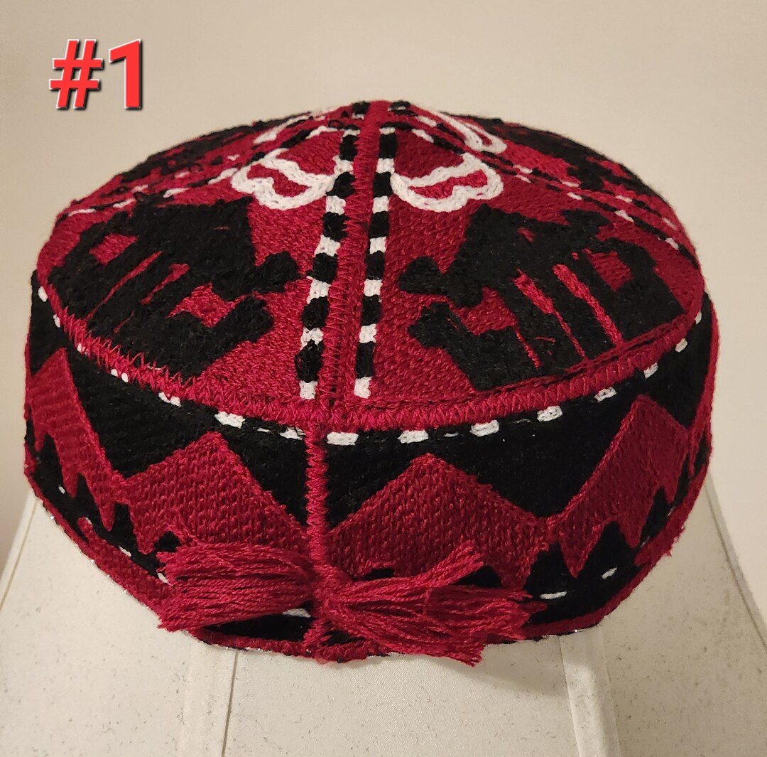 Afghan Traditional PTM Style Embroided Cap for Men/women. Size 22. 5 ...
