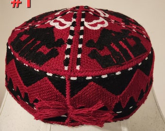 Traditional Embroided Round Cap for Men/women. Size 21 & 22 Inches ...