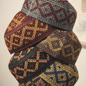Embroidered Round Cap, Traditional Design (22 Inches) - Etsy