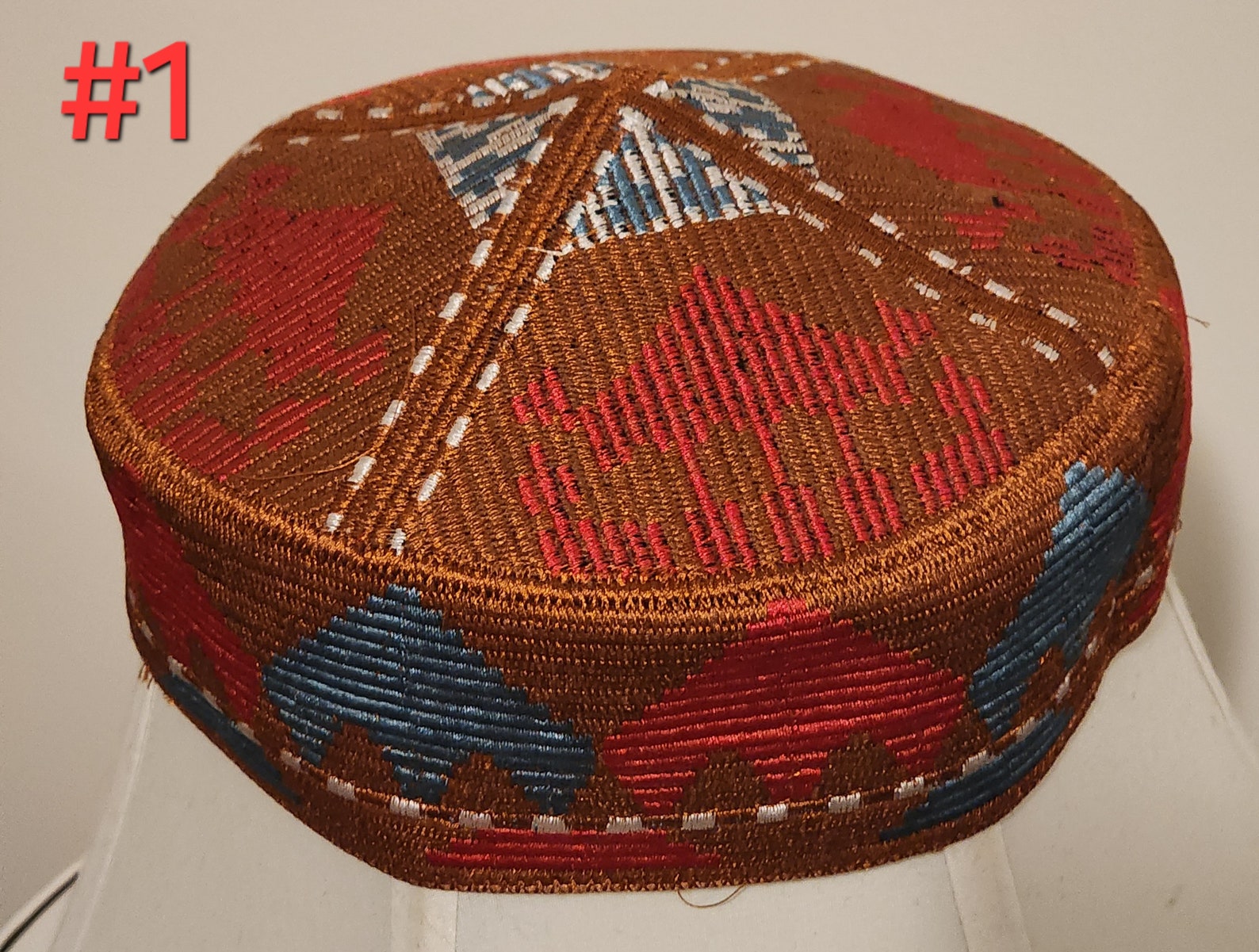 Traditional Uzbek/turkmen Silk Thread Embroided Cap for Men/women. Size ...