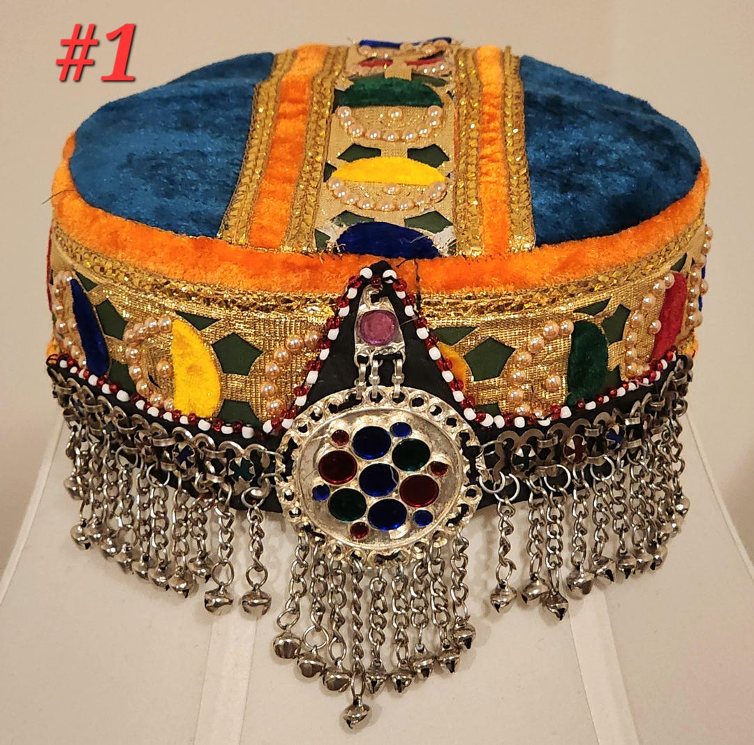 Traditional Embroided Afghan Cap for Women With Afghan Headpiece ...