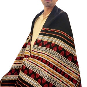 Handwoven Woolen/nylon Afghan, Balochi, Swati Shawl, Patoo. Width 48 ...