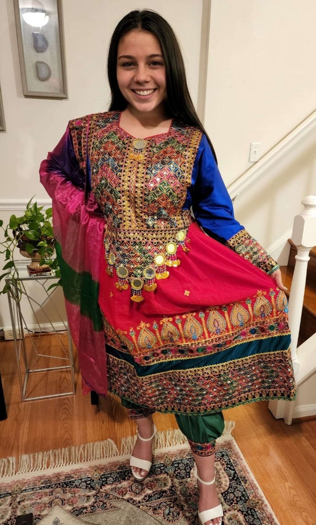 Traditional Embroided Afghan Kuchi Dress Includes Shirt, Trouser and ...