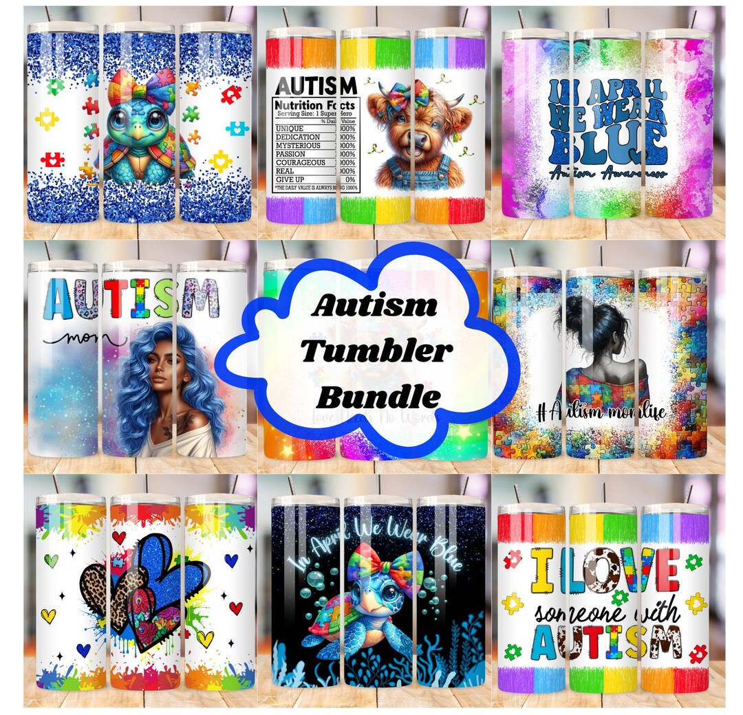Autism Awareness Tumbler Wrap Bundle: Puzzle Design (digital Download ...