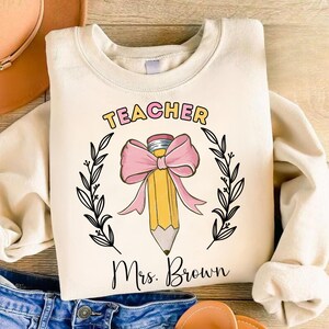 Coquette Pencil PNG Bundle: Retro Teacher, First Day of School (digital ...