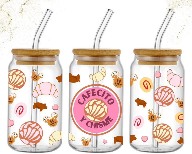 Cafecito Y Chisme Svg Libbey Glass Wrap Svg Pan Dulce Concha Etsy