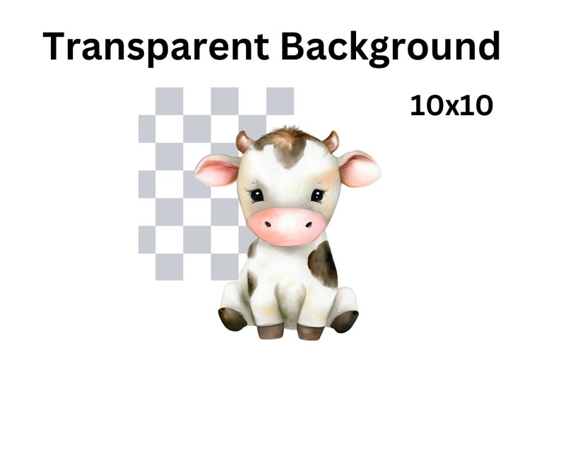 Farm Animals Watercolor Clipart Cute Farm Clip Art Nursery - Etsy