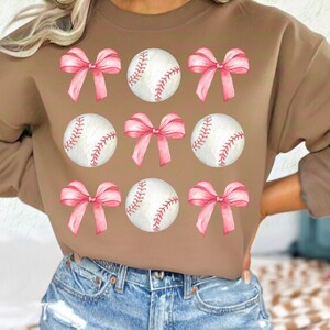Coquette Baseball Bow PNG: Girly Pink Design (digital Download) - Etsy