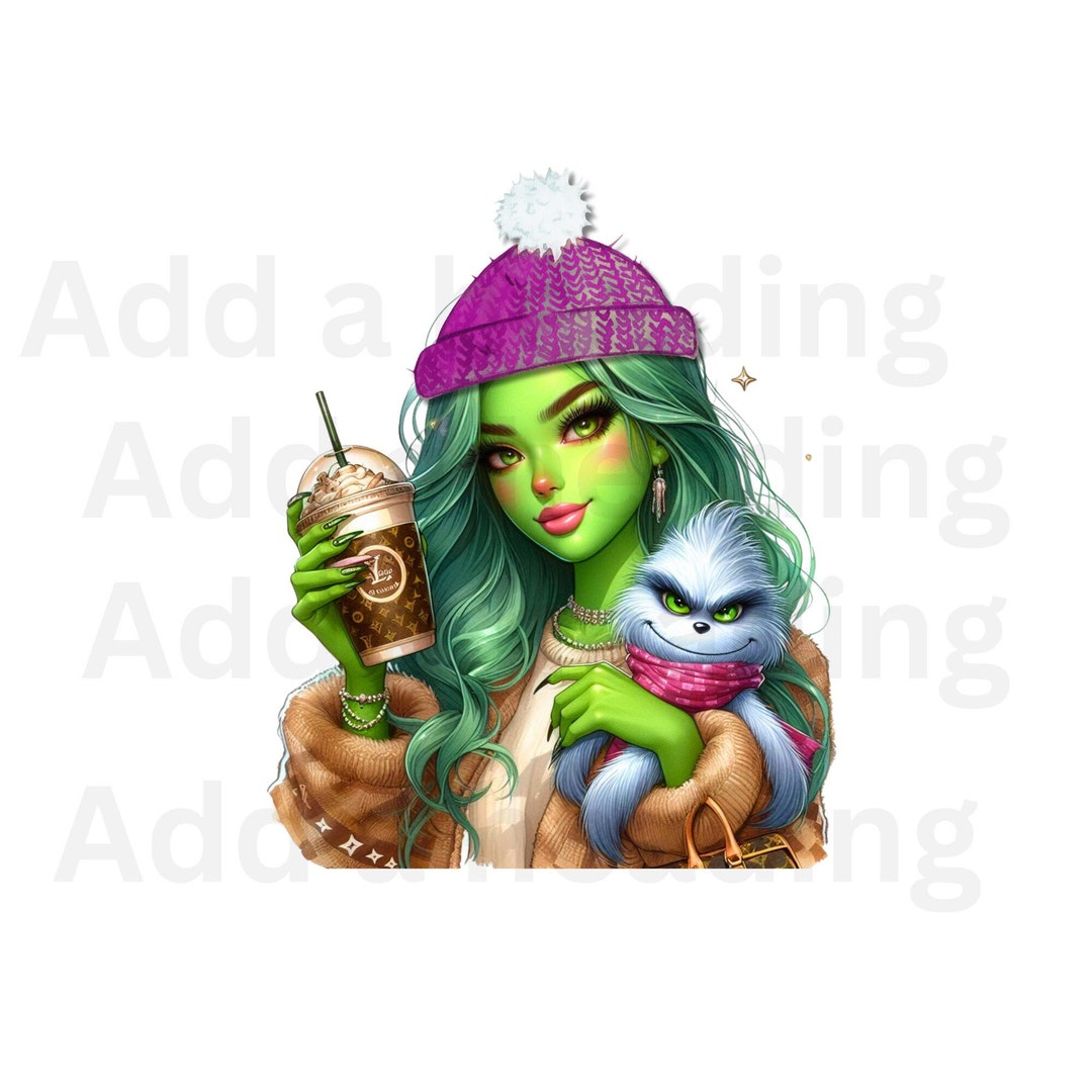 Lady Grinch PNG Santa Grinch PNG Grinch Green Girl Grinch Christmas ...