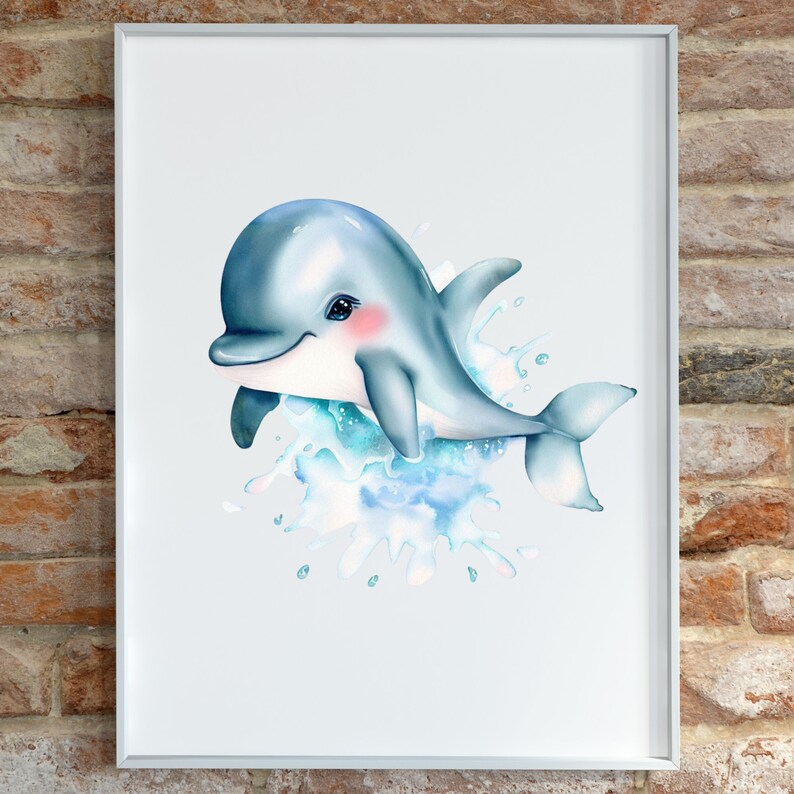 Fish Clipart Watercolor Fish Under the Sea Clip Art Dolphin - Etsy Canada