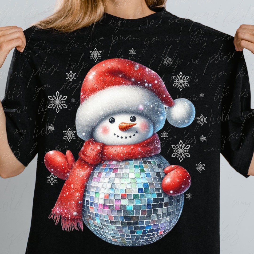 Christmas Disco Snowman PNG: Winter Girly Design (digital Download) - Etsy