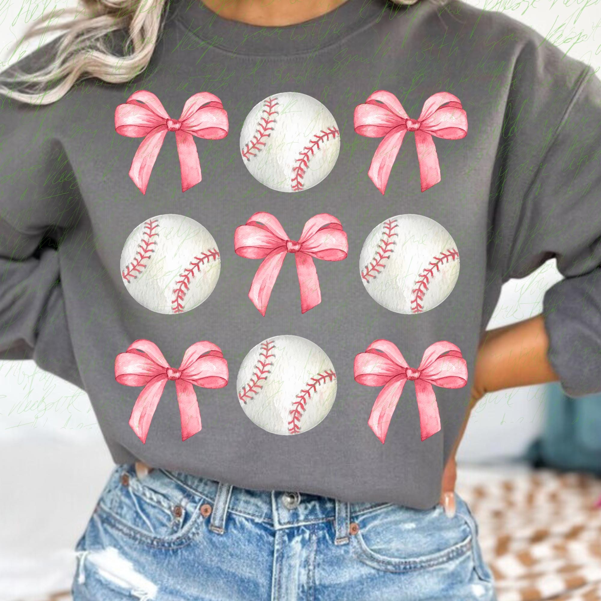 Coquette Baseball Bow PNG: Girly Pink Design (digital Download) - Etsy