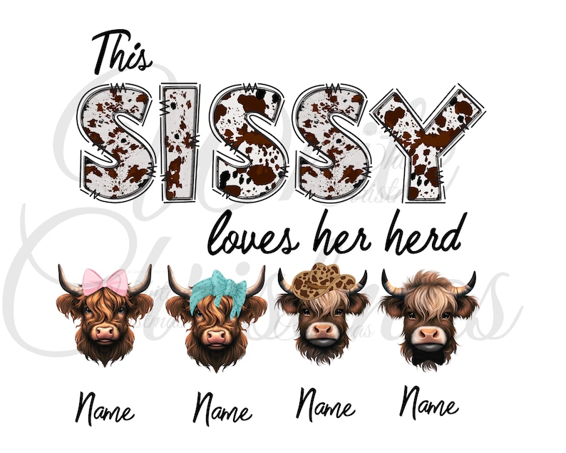 Cowhide Mama Herd PNG Bundle: Western Valentine's Day (digital Download ...