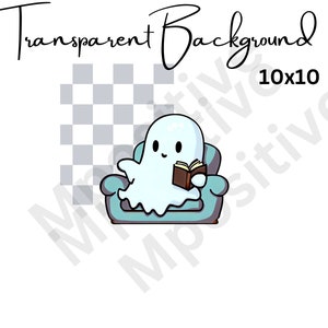 Cute Ghost Reading Book Bundle Png, Book Lover Halloween PNG Ghost ...