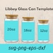 16oz & 20oz TEMPLATES for Libbey Glass Can Svg File for Cricut and ...