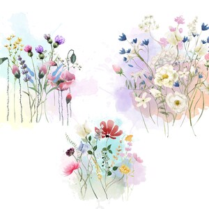 Meadow Flowers Floral Clipart Spring Design Png Spring Flowers ...