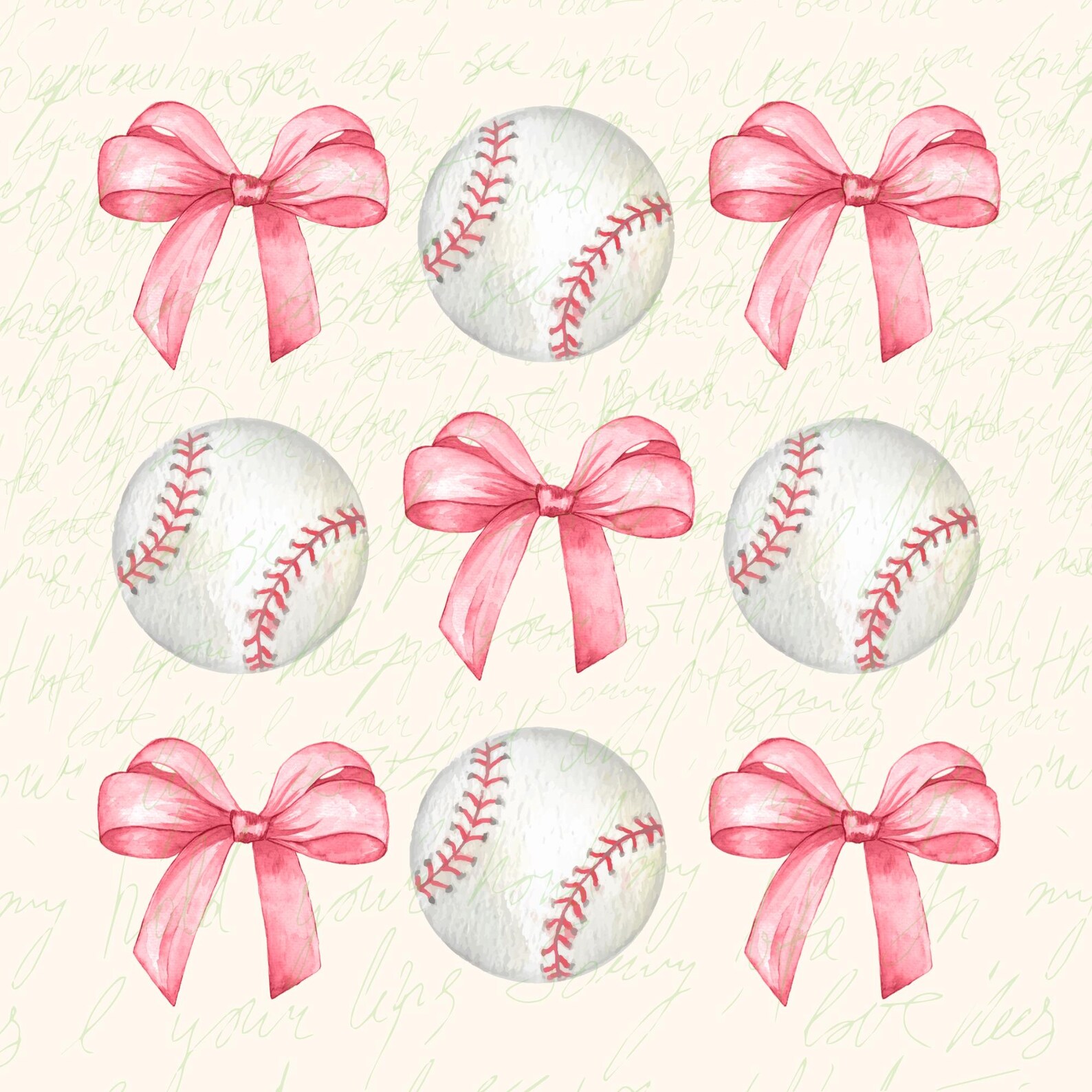 Coquette Baseball Bow PNG: Girly Pink Design (digital Download) - Etsy