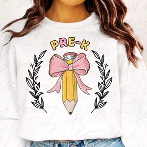 Coquette Pencil PNG Bundle: Retro Teacher, First Day of School (digital ...